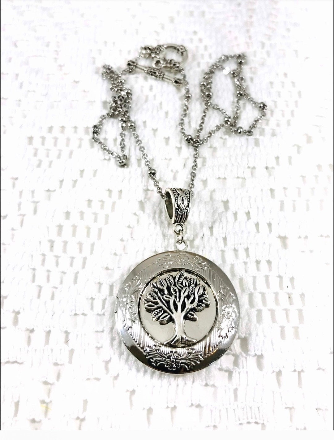 Silver IRISH Tree of Life Locket Necklace, Silver Tree of Life Necklace ...
