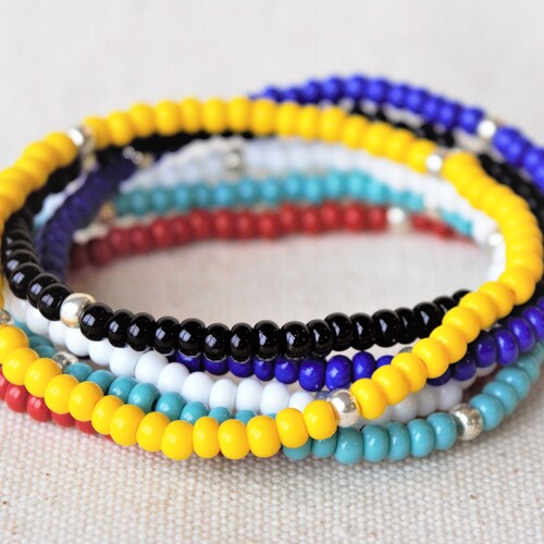 Seed Bead Anklet Choose Color Beaded Beach Anklet Boho Etsy