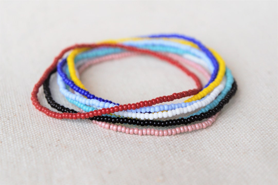 Seed Bead Bracelet, Choose Color, Beaded Bracelet, Boho Bracelet ...