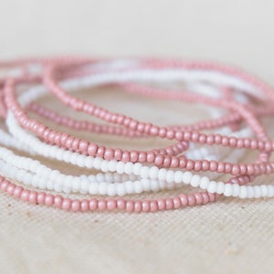 Pink Seed Bead Anklet Set, Beach Anklet, Boho Anklet, Beaded Anklet ...