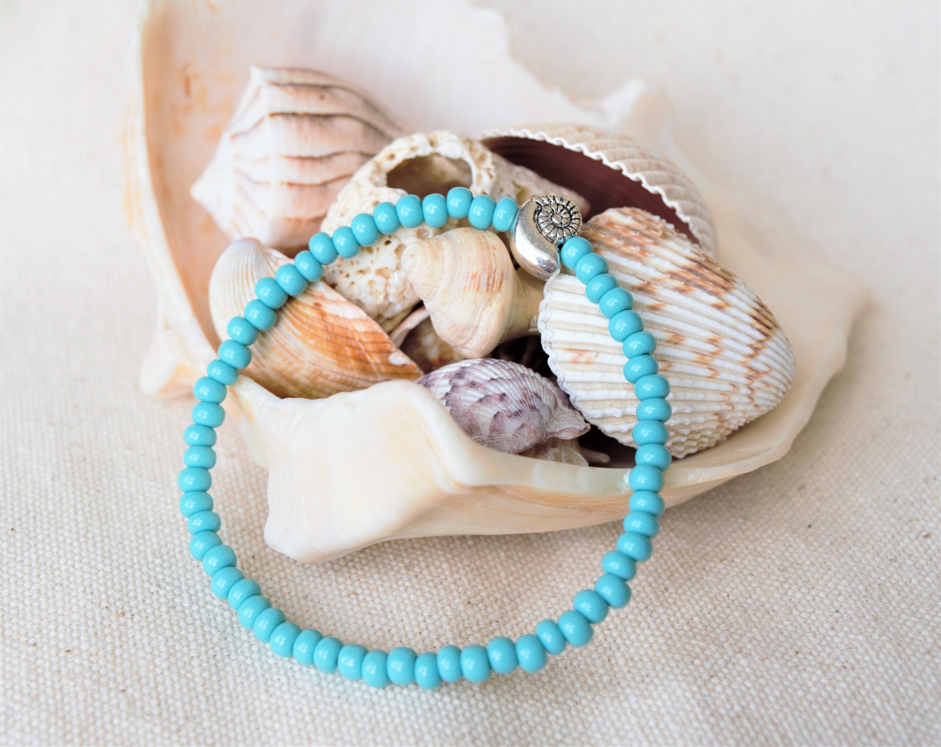 Seashell Bracelet Beach Bracelet Nautical Bracelet Boho | Etsy