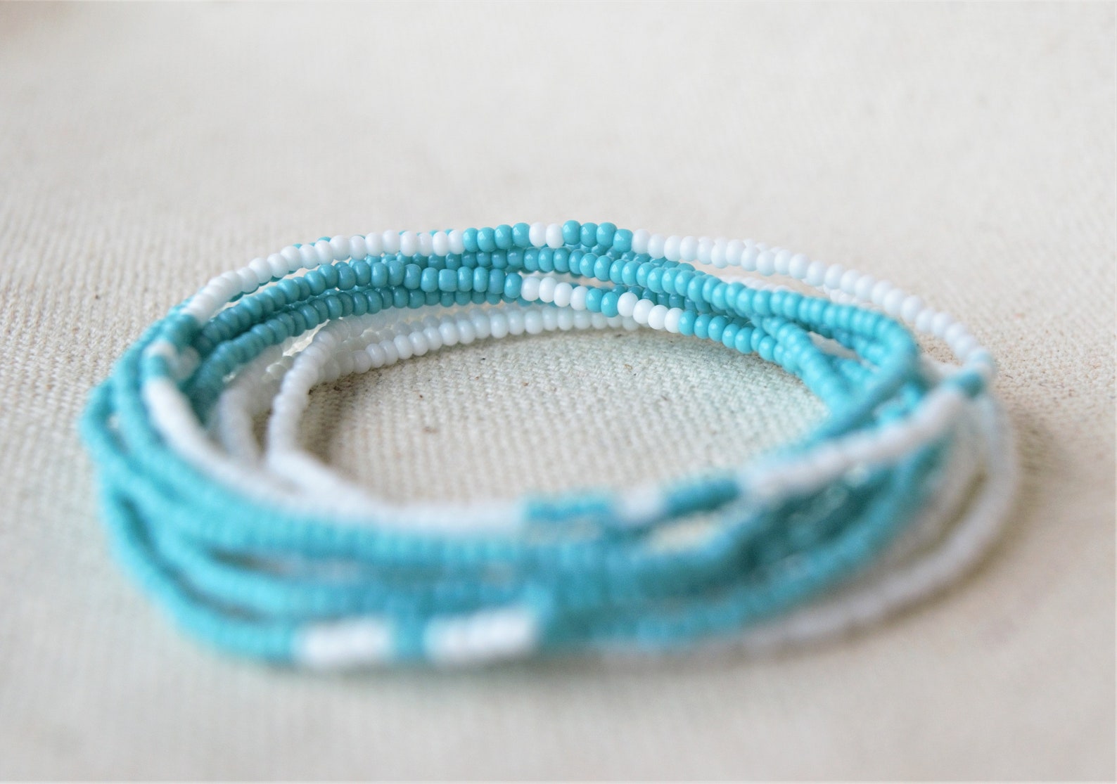 Turquoise Seed Bead Anklet Set Beach Anklet Boho Anklet | Etsy