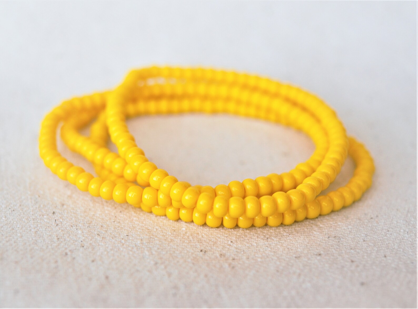 Yellow Bracelet Set Seed Bead Bracelets Boho Bracelets - Etsy