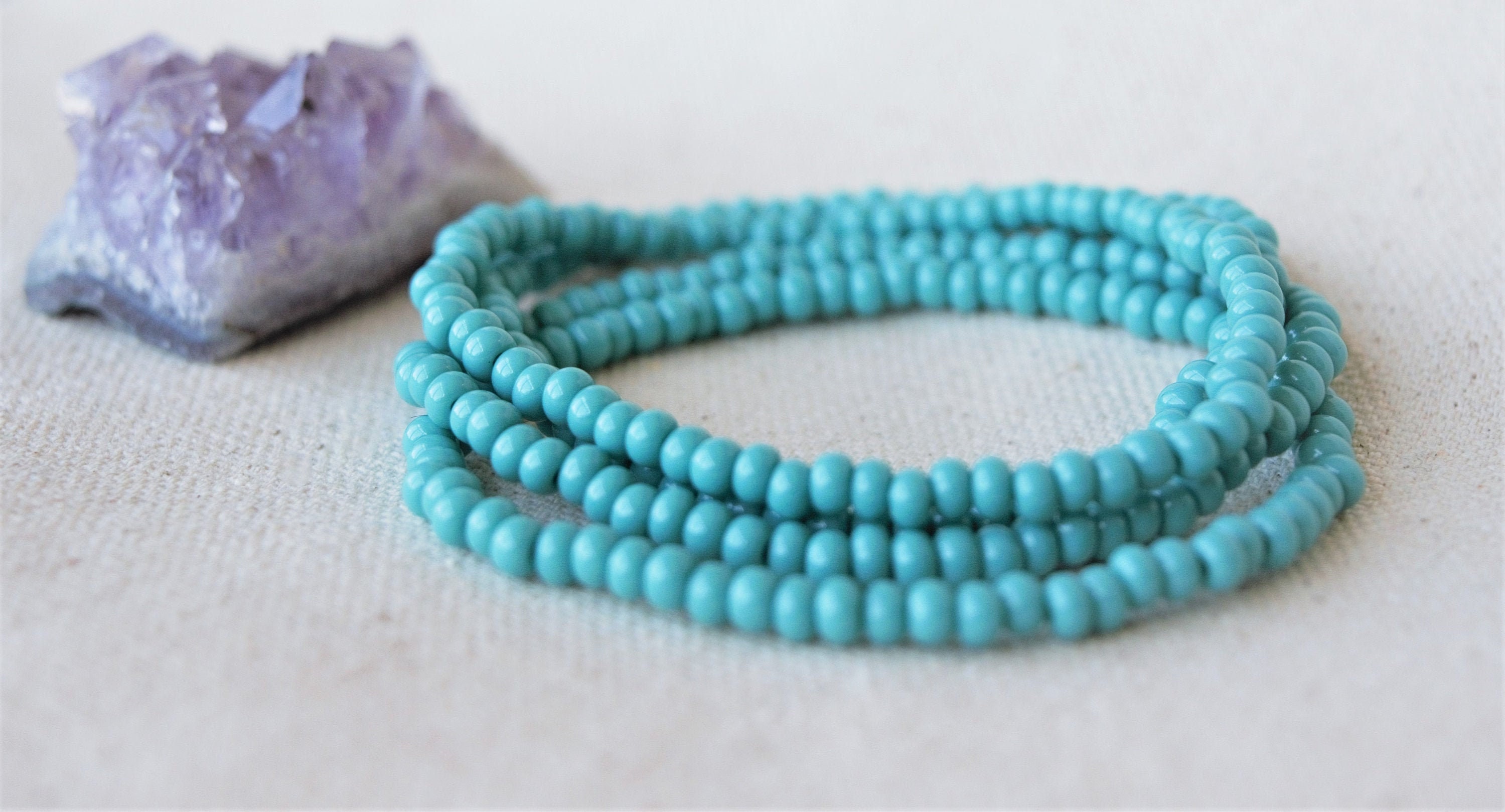 Turquoise Bracelet Set Seed Bead Bracelets Boho Bracelets | Etsy