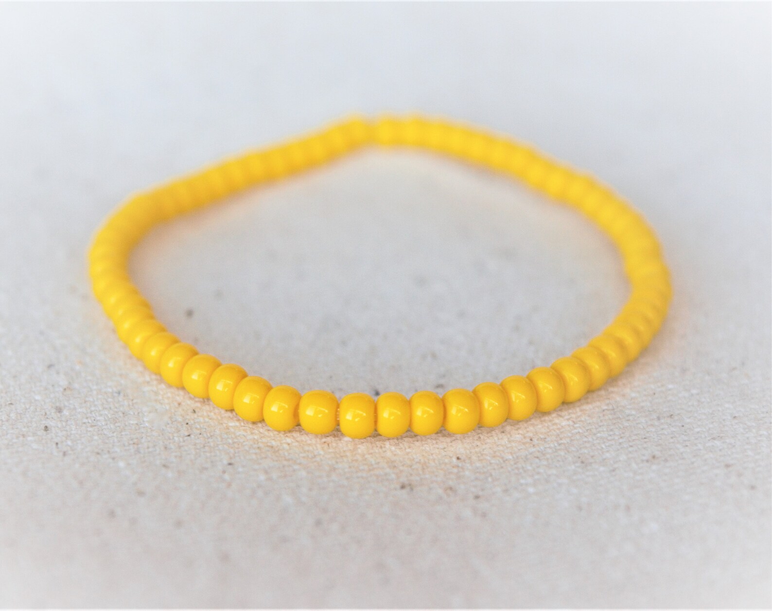 Yellow Bracelet Set Seed Bead Bracelets Boho Bracelets - Etsy