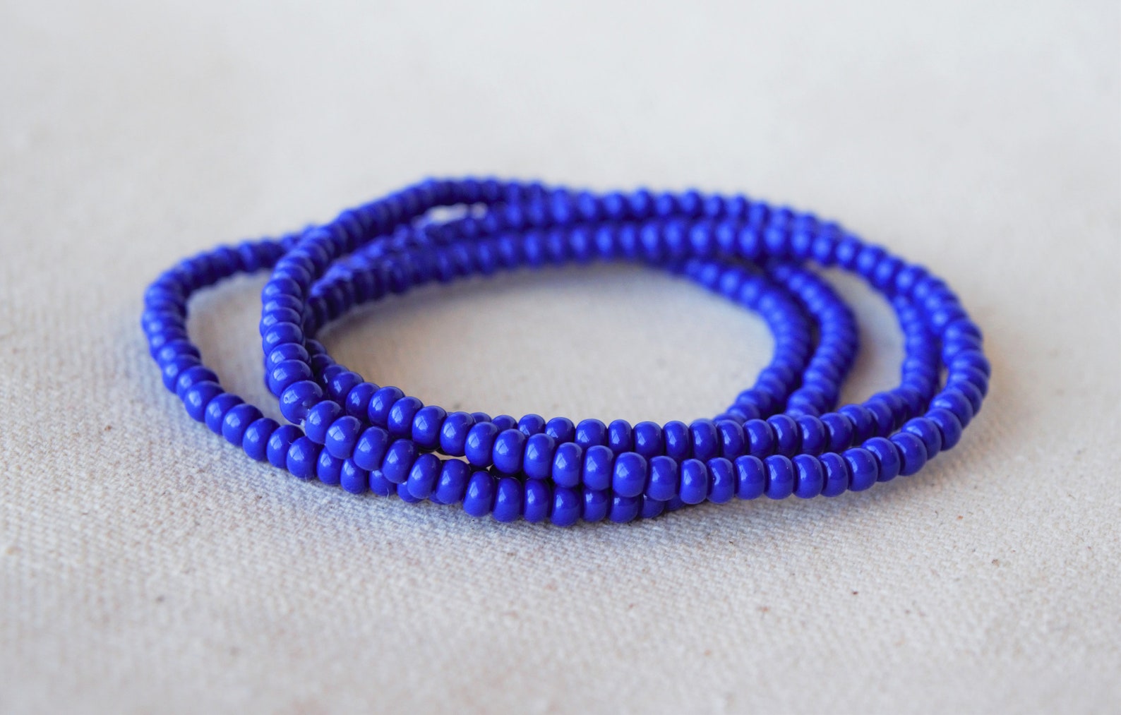 Blue Seed Bead Anklet Beaded Beach Anklet Boho Anklet Etsy