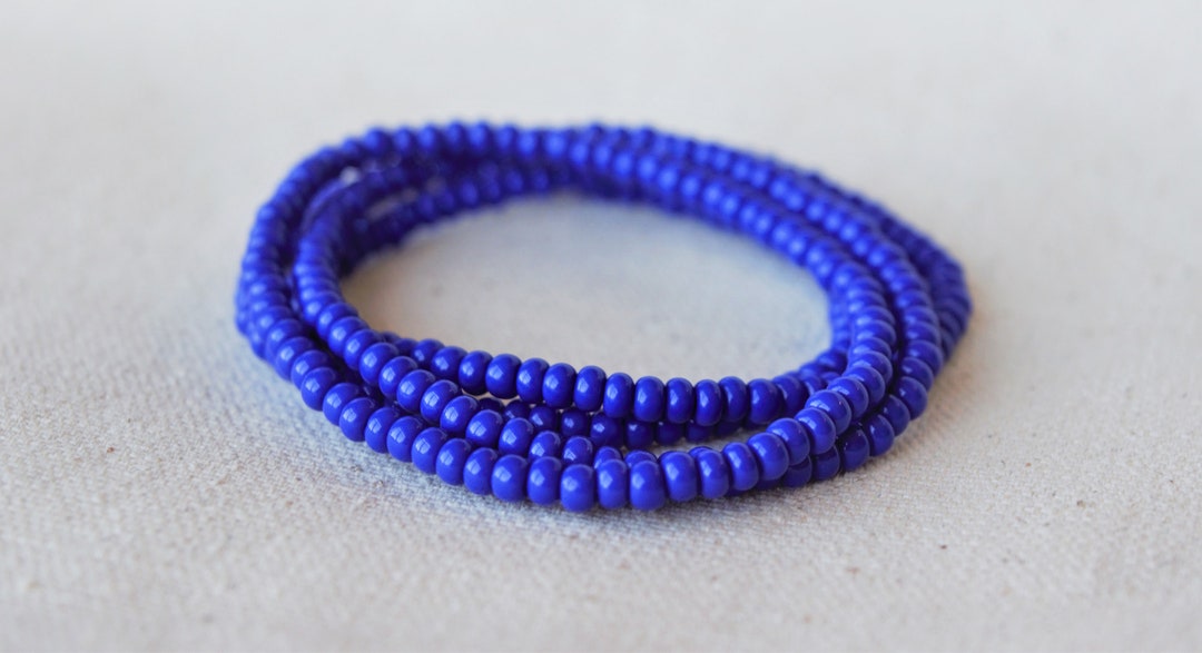 Royal Blue Bracelet Set, Seed Bead Bracelets, Boho Bracelet, Hippie ...