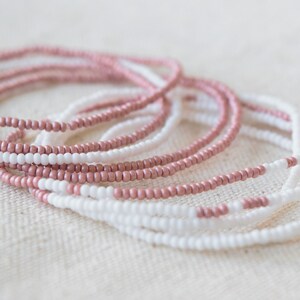 Pink Seed Bead Anklet Set, Beach Anklet, Boho Anklet, Beaded Anklet ...