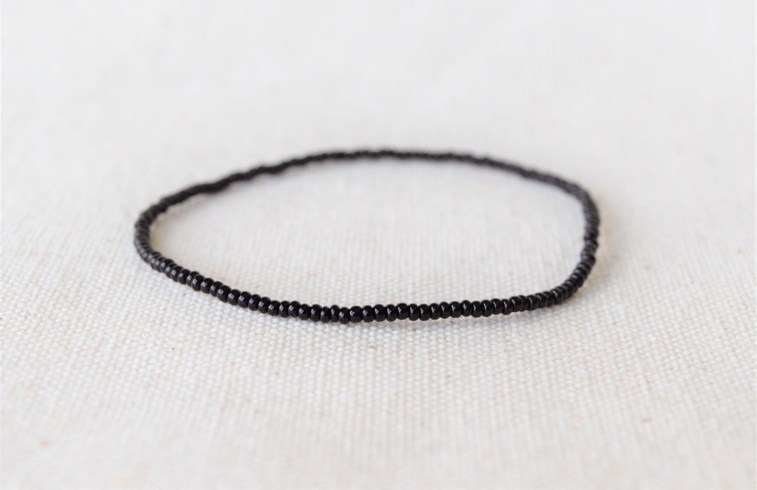 Black Seed Bead Bracelet, Beach Bracelet, Boho Bracelet, Hippie ...