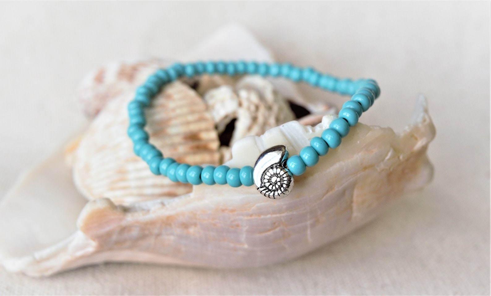 Beaded Seashell Anklet Nautical Anklet Beach Anklet Boho - Etsy