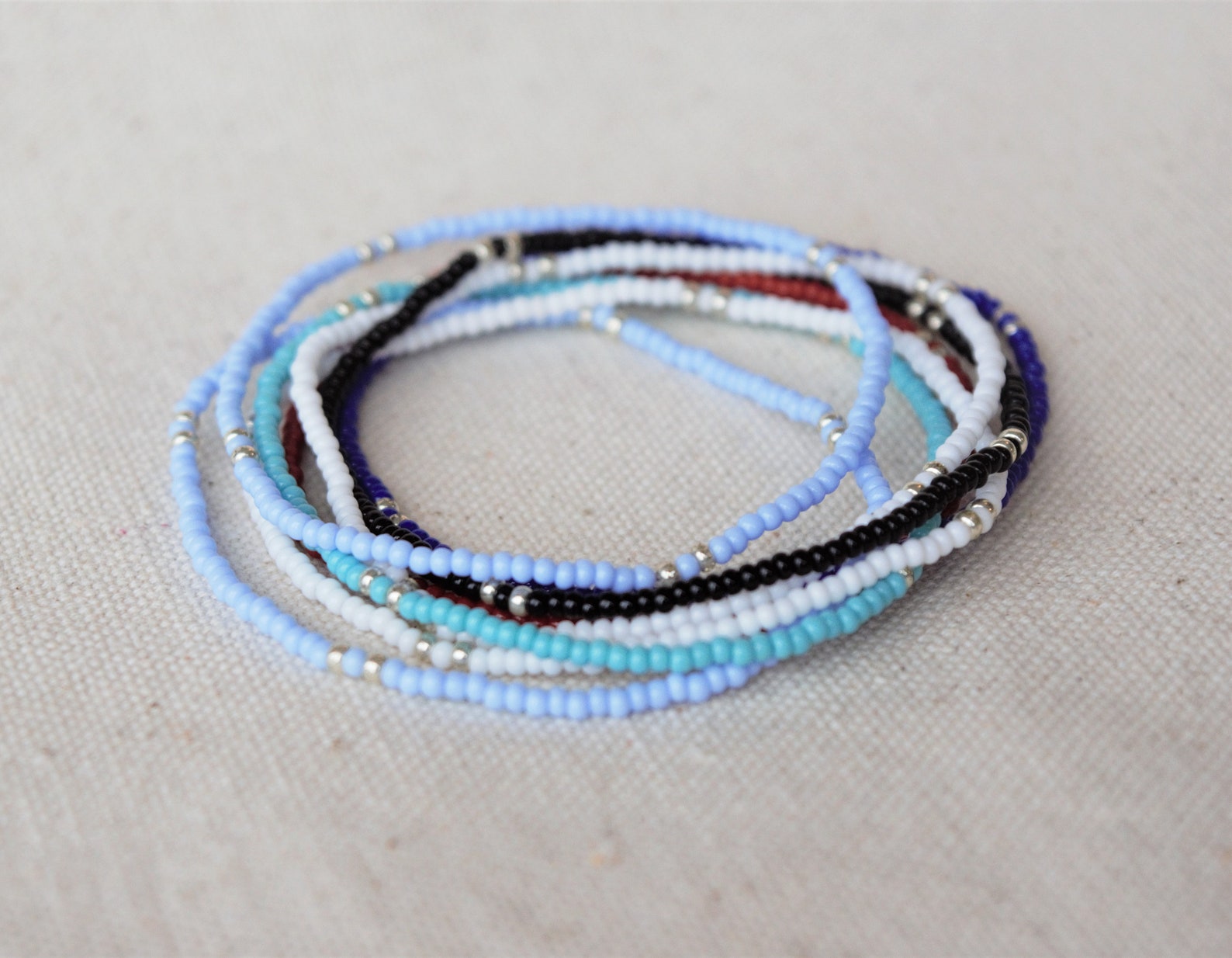 Seed Bead Anklet Choose Color Turquoise Anklet Stretch | Etsy