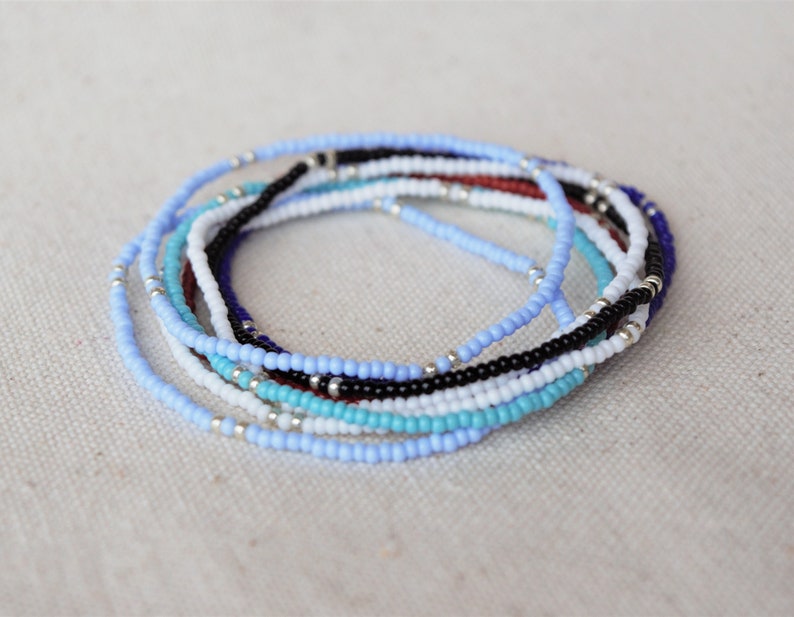 Seed Bead Anklet Choose Color Turquoise Anklet Stretch Etsy