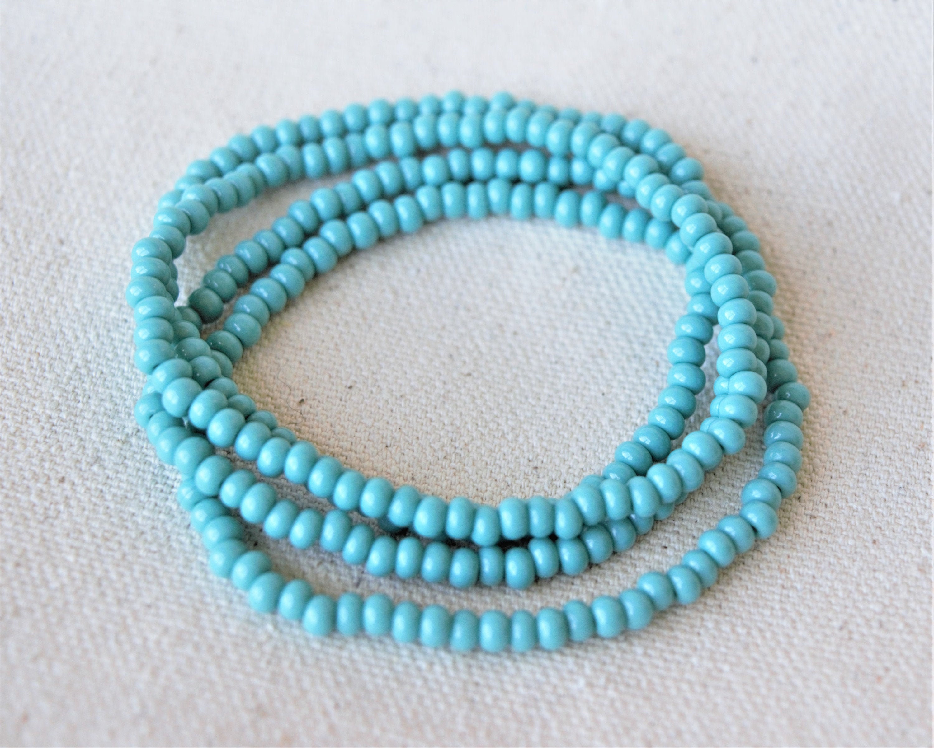 Turquoise Bracelet Set Seed Bead Bracelets Boho Bracelets | Etsy