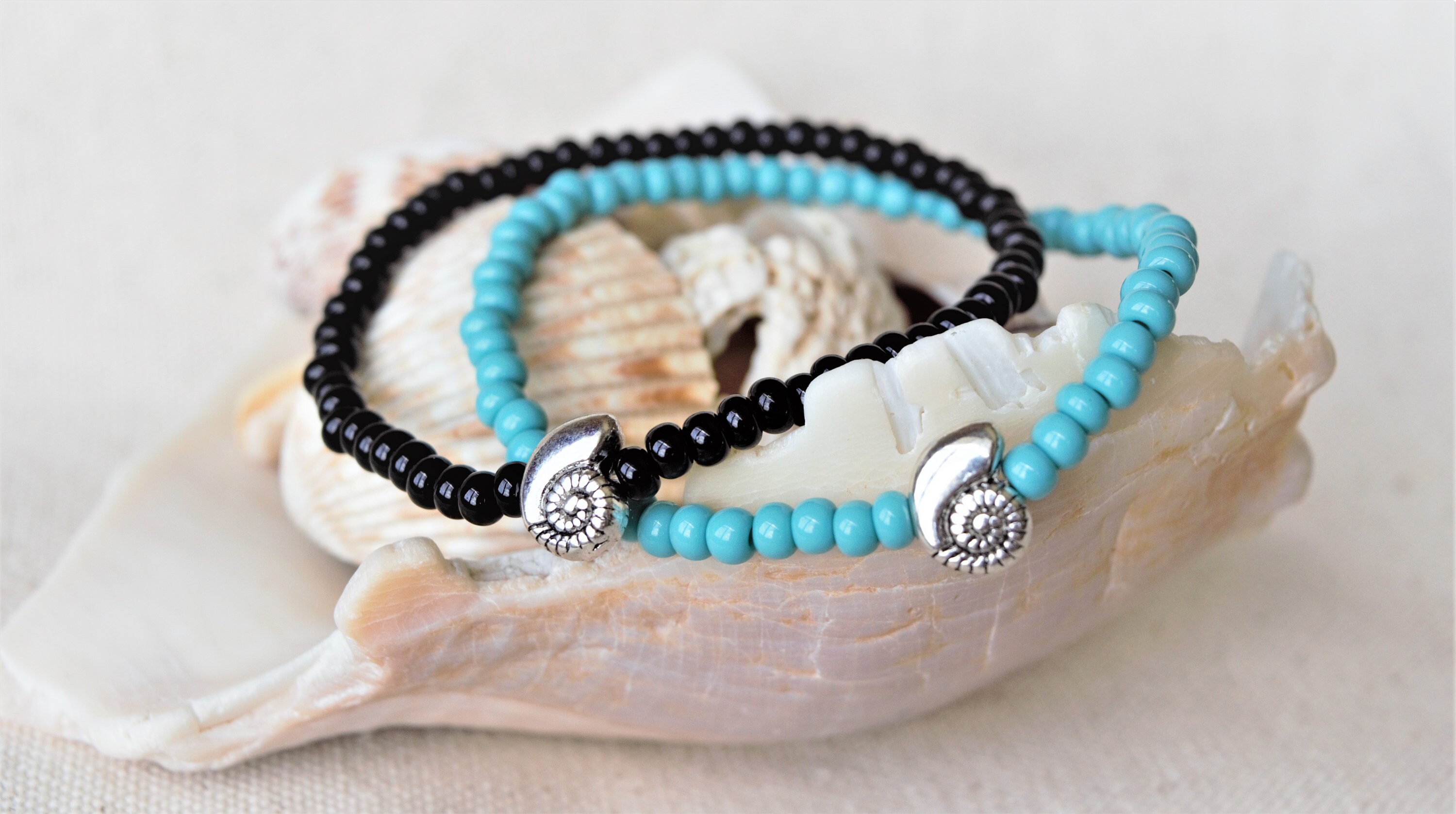 Seashell Bracelet Beach Bracelet Nautical Bracelet Boho | Etsy