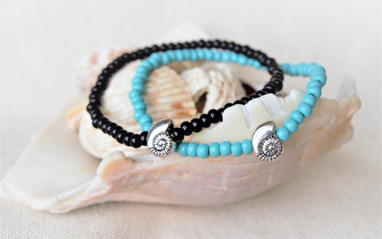 Seashell Bracelet Beach Bracelet Nautical Bracelet Boho | Etsy