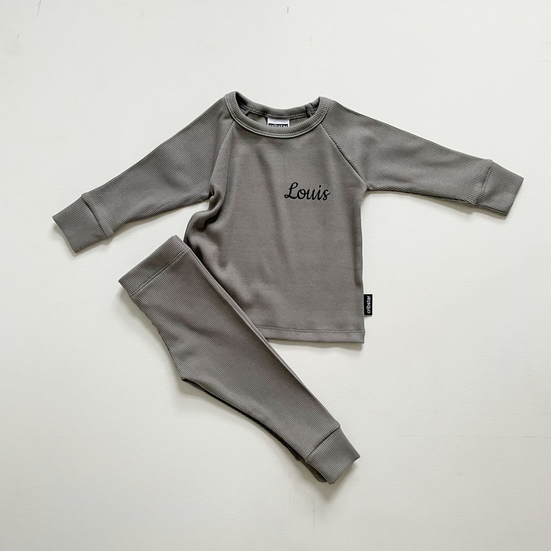 Personalised Baby and Child Ribbed Sets - Embroidered Kids Sets ...