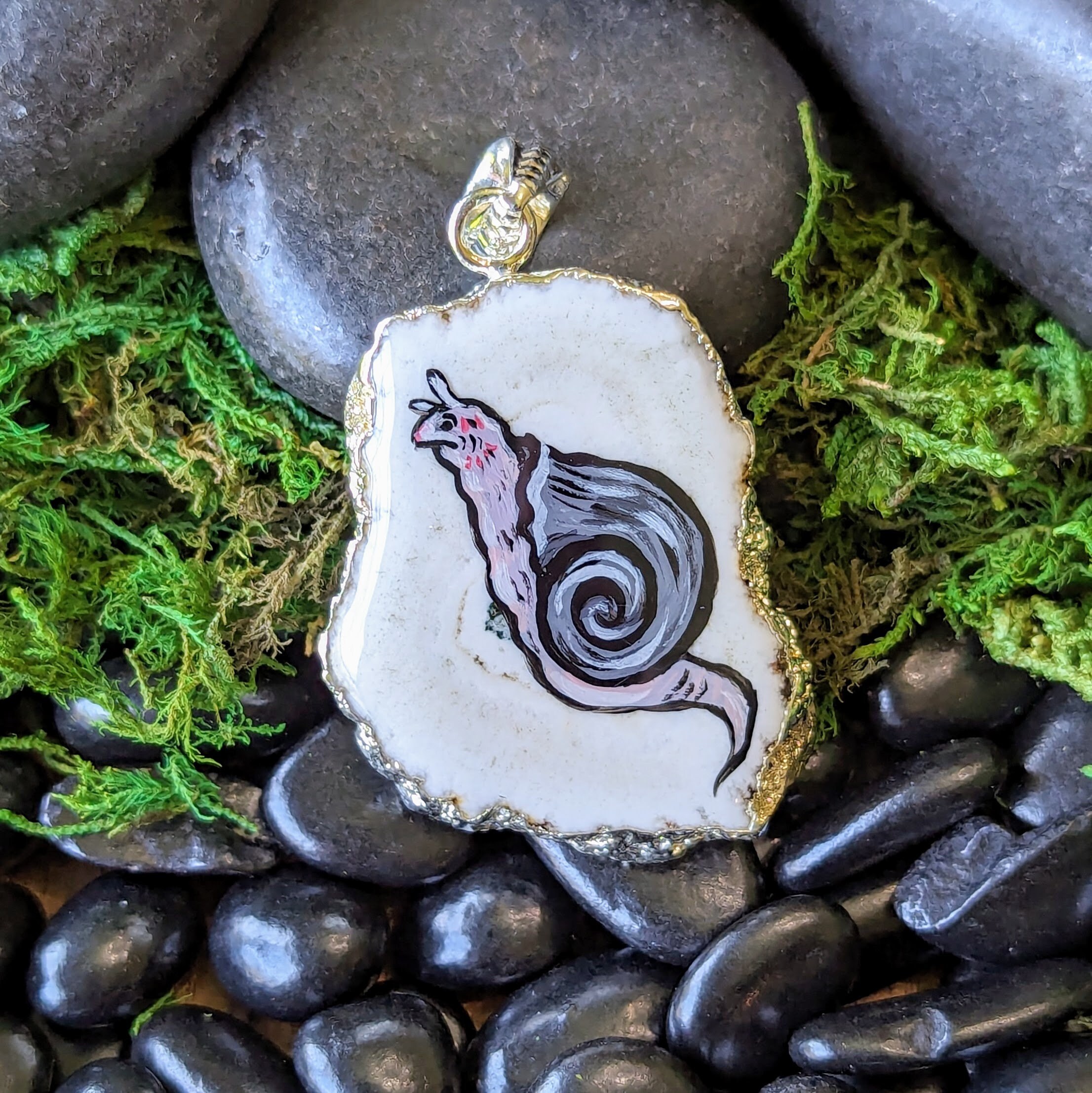 Snail Marginalia Stalactite Pendant - Etsy