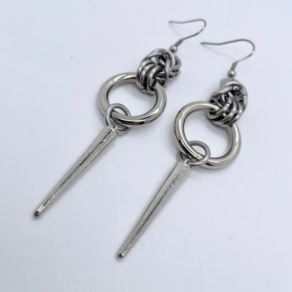 Chainmail Earrings - Etsy