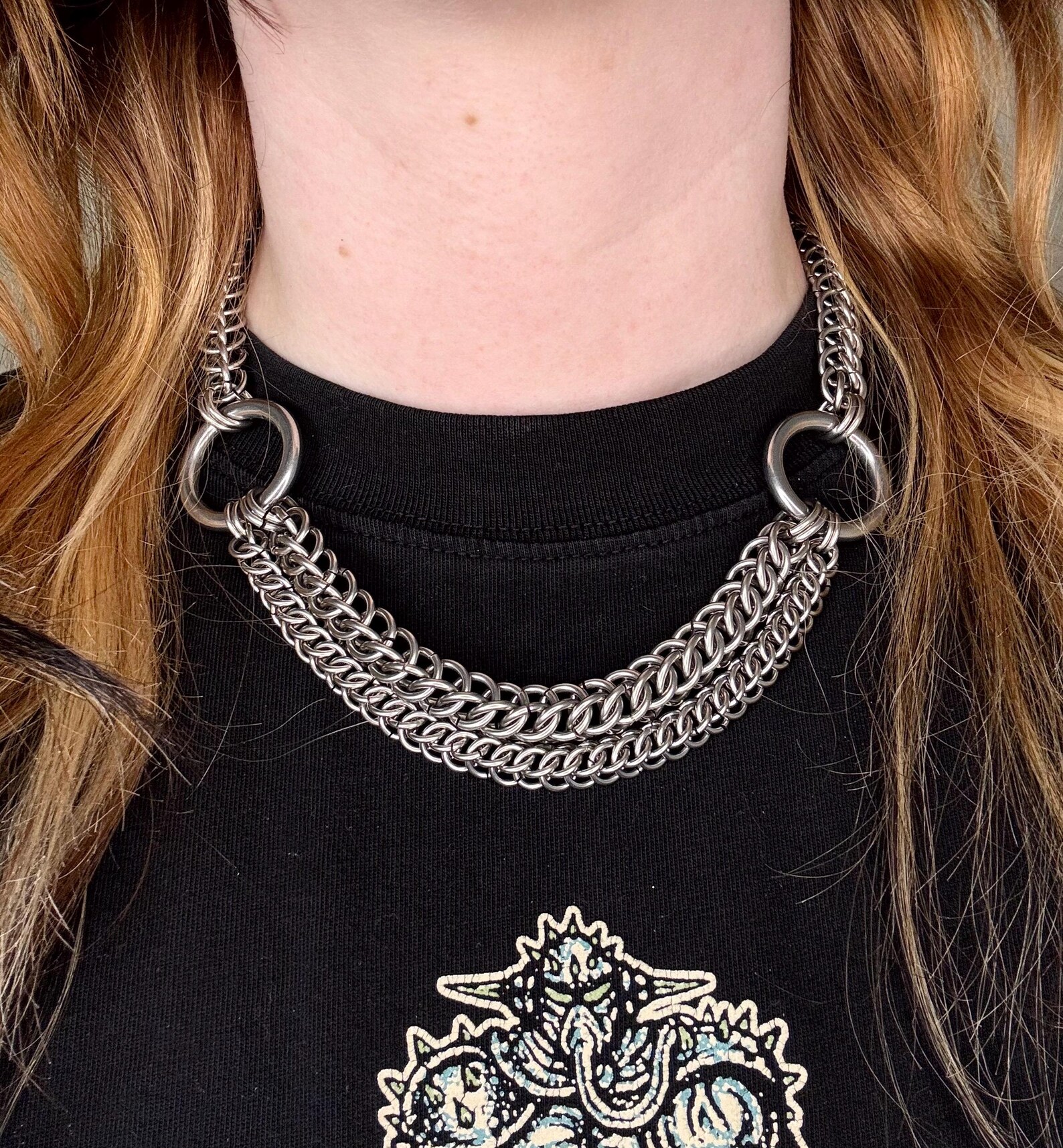 Ditto Chainmail Choker Necklace - Etsy