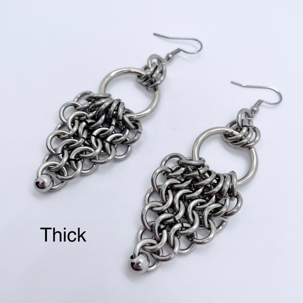 Chainmail Earrings - Etsy