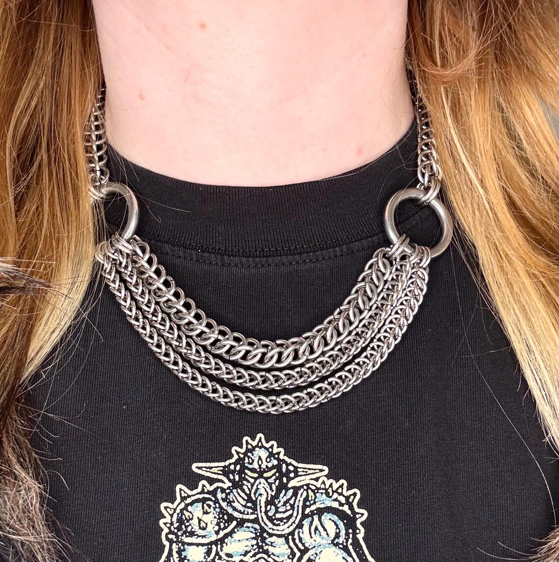 Ditto Chainmail Choker Necklace - Etsy