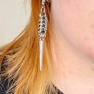 Fish Tail Stainless Steel Chainmail Earrings - Etsy
