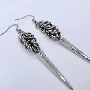Fish Tail Stainless Steel Chainmail Earrings - Etsy