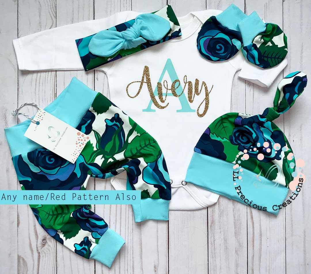 Personalized Baby Girl Clothes Organic Newborn Girl Outfit Baby Girl ...