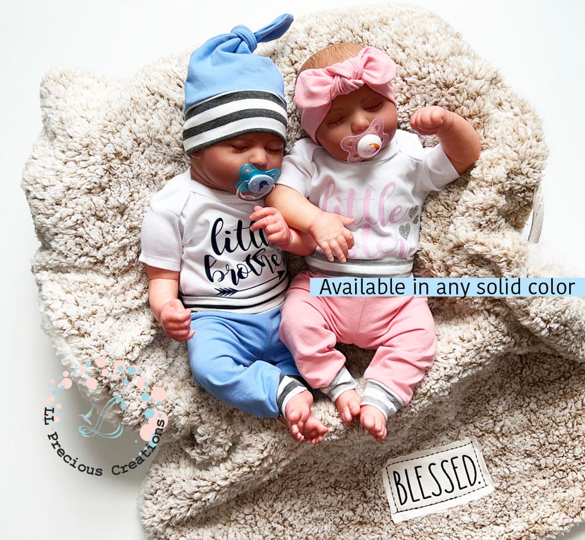 Twins New to the Crew Matching Outfits Newborn Coming Home Outfit Set ...