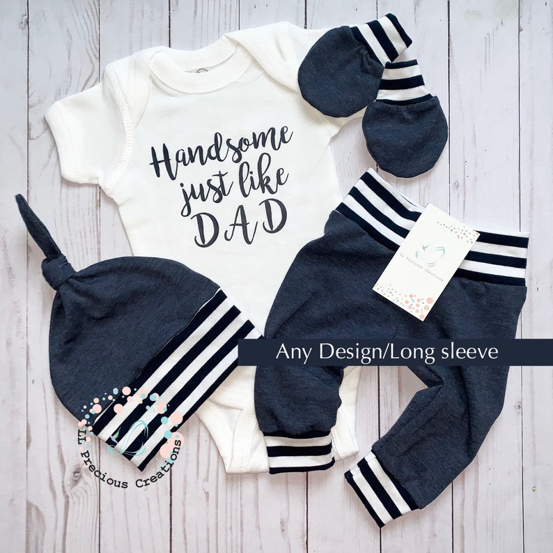 Handsome Just Like Dad Coming Home Baby Boy Outfit Boy Clothes - Etsy