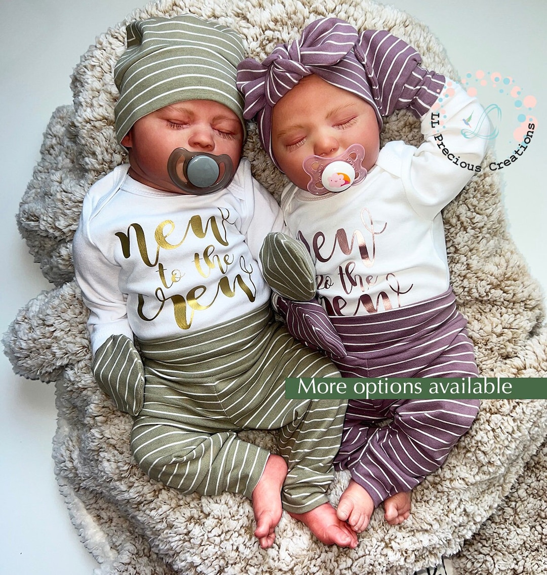 Twin New to the Crew Outfits Newborn Outfit Baby Outfits Coming Home ...
