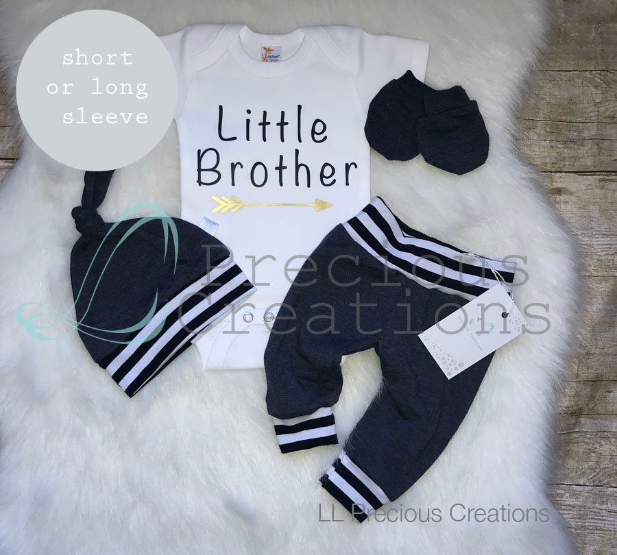 Little Brother Outfit Take Home Baby Boy Outfit Newborn Set Baby Boy ...