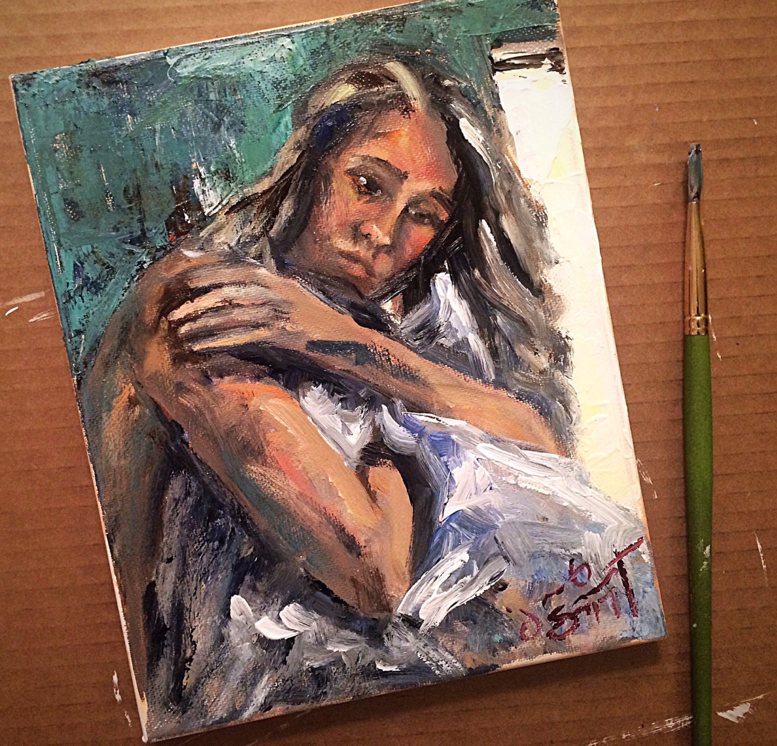 Figure Painting model S.w. 10x8, Art Original Acrylic Painting, Acrylic ...