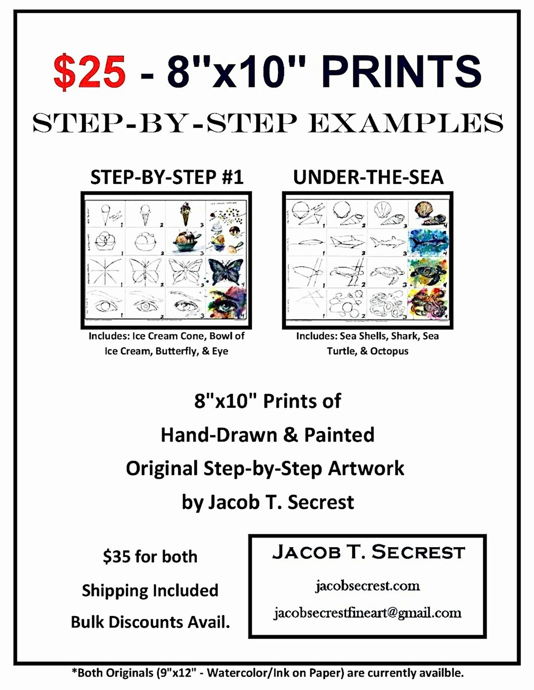Print - 8"x10" Step-by-step Examples Print - Print of Original ...
