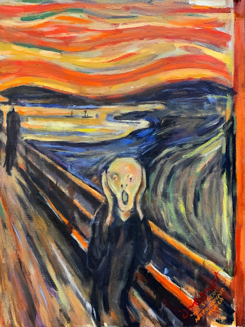 Master Study - "the Scream" After Edvard Munch - 16"x12", Art Original ...
