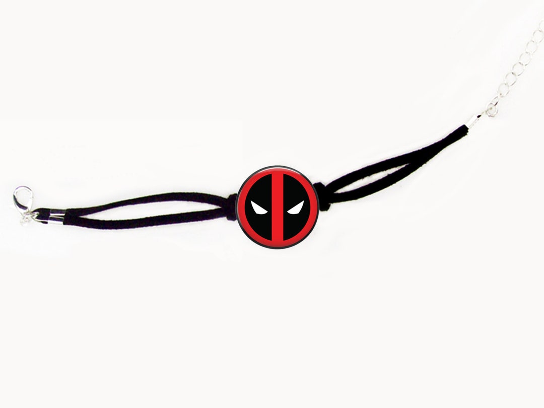 Deadpool Logo Symbol DC Photo Glass Faux Suede / Link Chain - Etsy