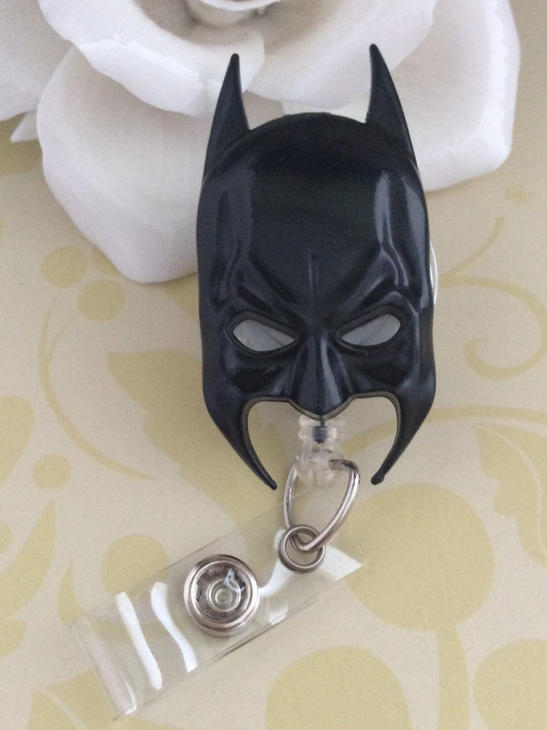 Batman Mask Retractable ID Badge Reel Nurse Badge Reel | Etsy