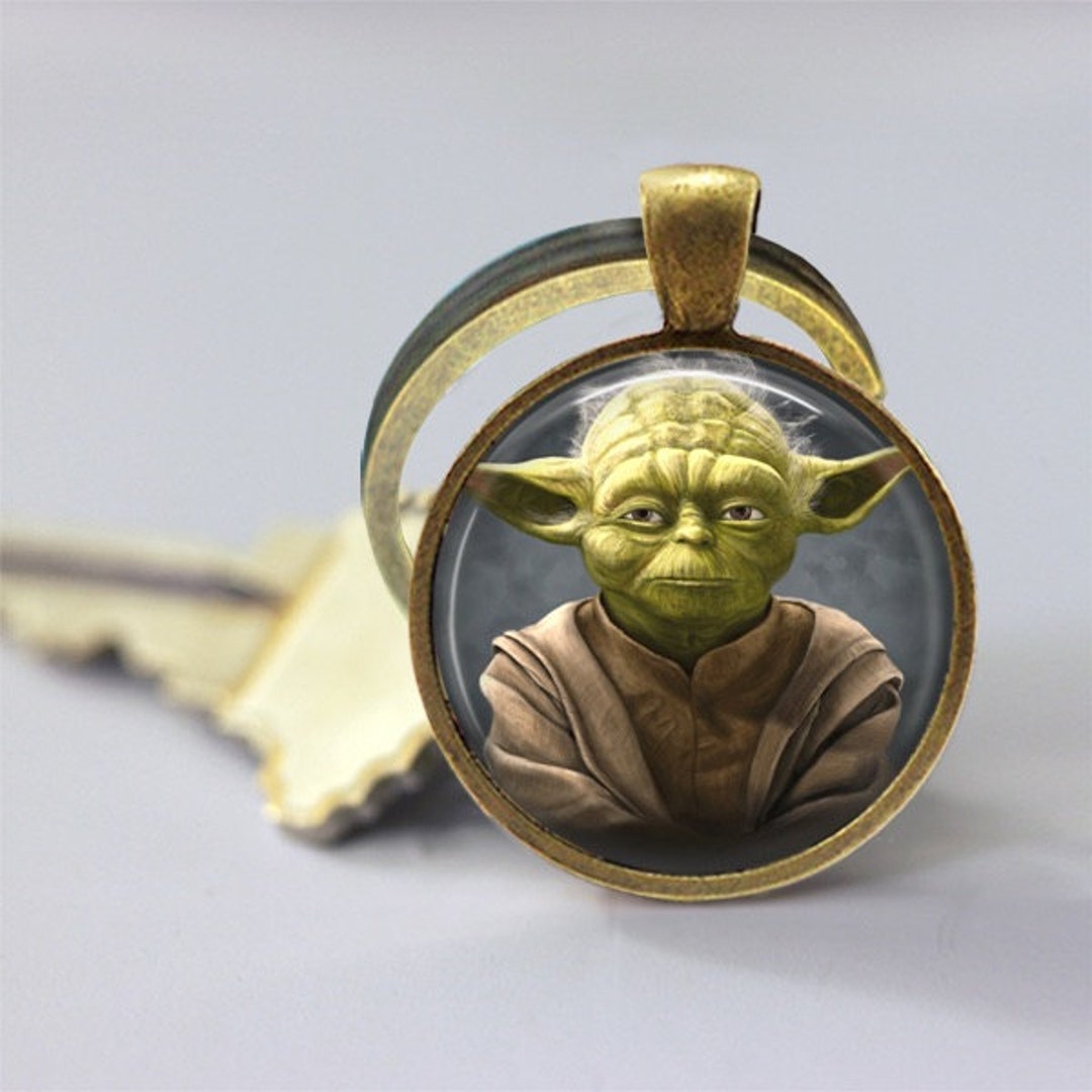 Star Wars Inspired Yoda Glass Pendant/necklace/keychain - Etsy