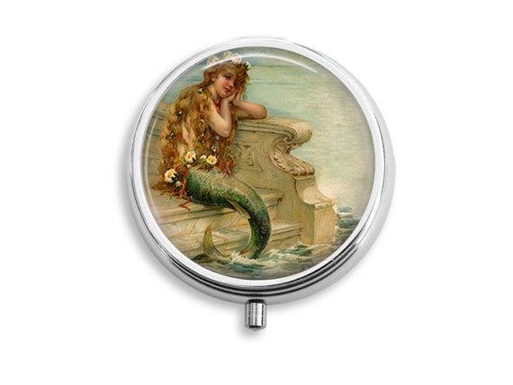Mermaid Pill Box Pill Container Pill Case Mints Container - Etsy
