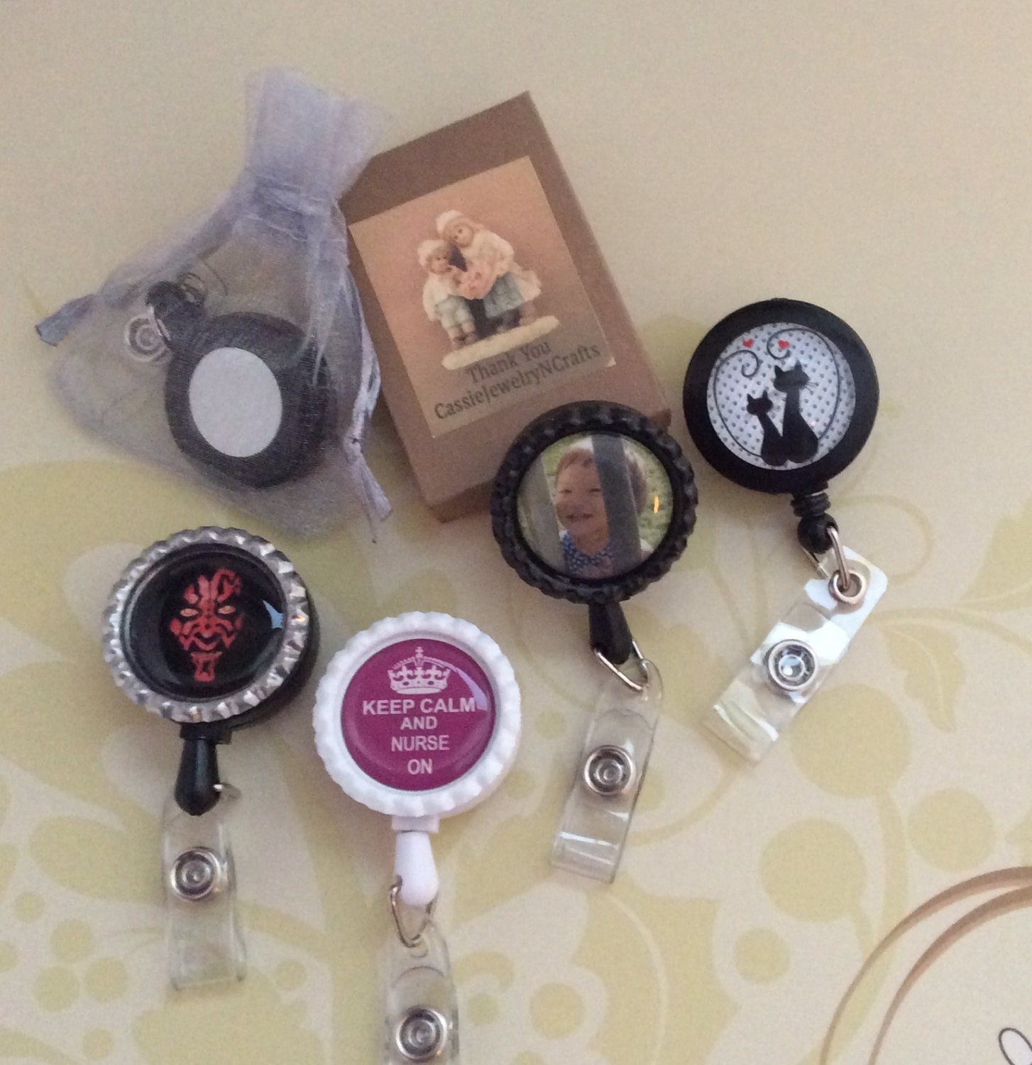 Camera Lens Photo Glass/ Bottle Cap Retractable ID Badge Reel | Etsy