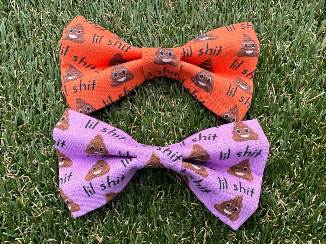 Poop Emoji Dog Bow Tie - Etsy