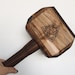 Solid Wood Mini "thor Hammer/mjolnir" Trophy - Etsy