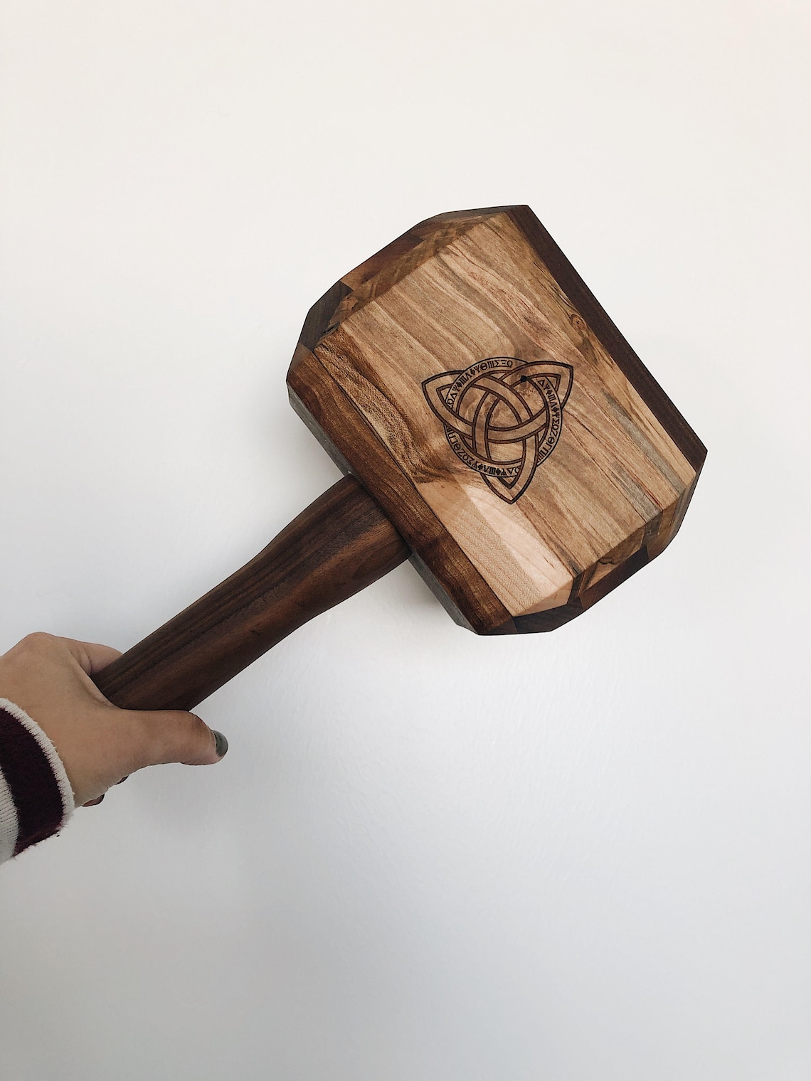 Solid Wood Mini "thor Hammer/mjolnir" Trophy - Etsy