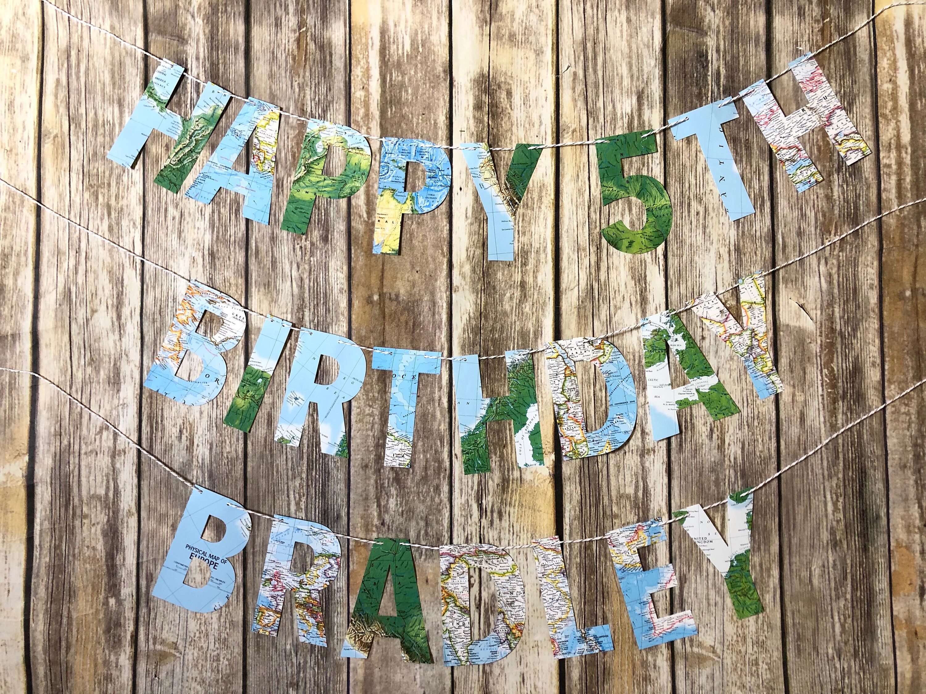 Map Lettering Banner Landkarte Buchstaben Kartenbanner - Etsy Österreich