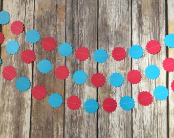 Aqua Blue and Red | Etsy