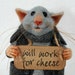 Homeless Mouse, Collectible Doll, Felted Mouse, Soft Sculpture, Felted ...