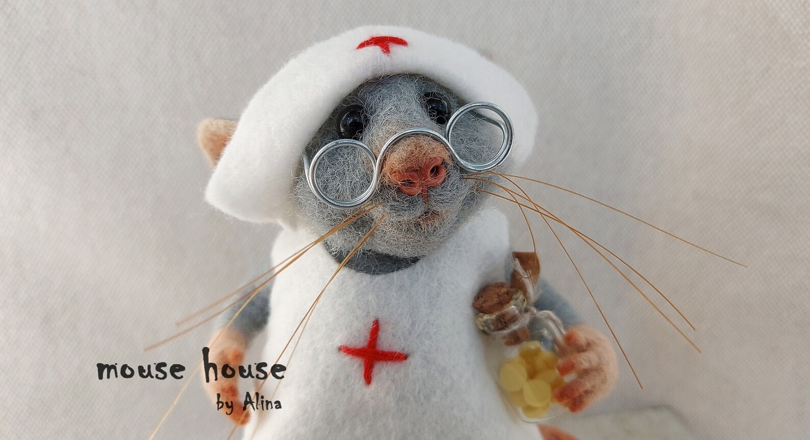 Nurse Mouse Get Well Soon Medical Ornament Felted Mouse - Etsy