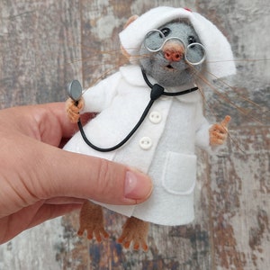 Nurse Mouse Get Well Soon Medical Ornament Felted Mouse - Etsy