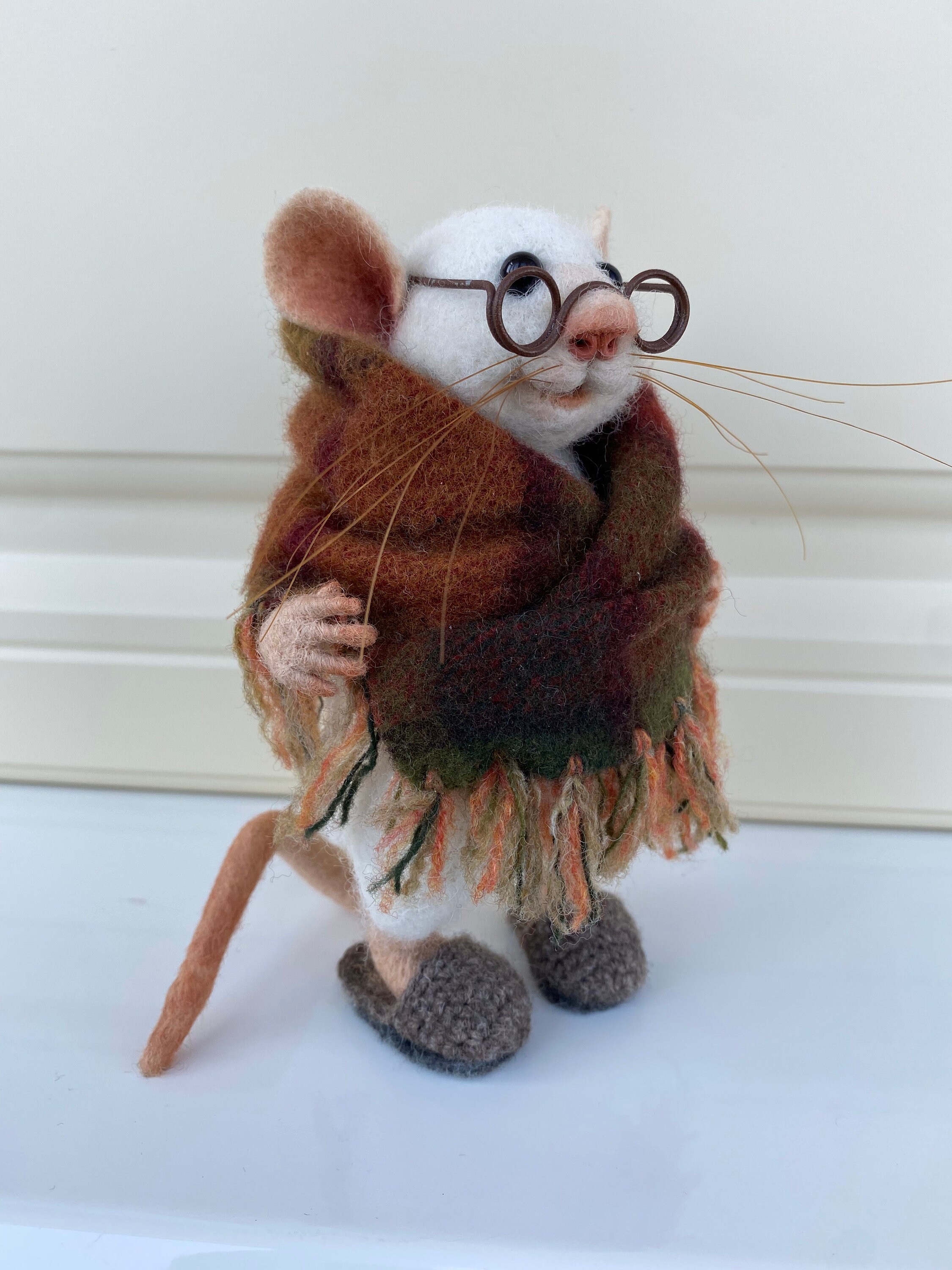 Needle Felted Granny Mouse Art Doll, Soft Sculpture - Etsy UK