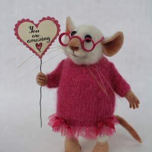 Amazing Mouse Cute Birthday Present, Needle Felted Mouse, Felted Mouse ...